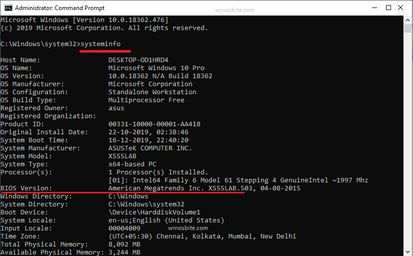 Find Your BIOS Version Using Command Line In Windows Find Your BIOS Version Using Command Line In Windows